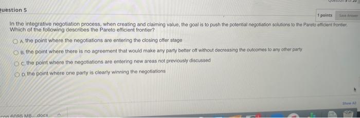 Solved In the integrative negotiation process, when creating | Chegg.com