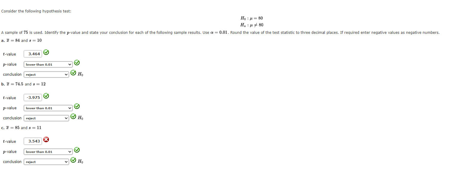 Solved Consider the following hypothesis | Chegg.com
