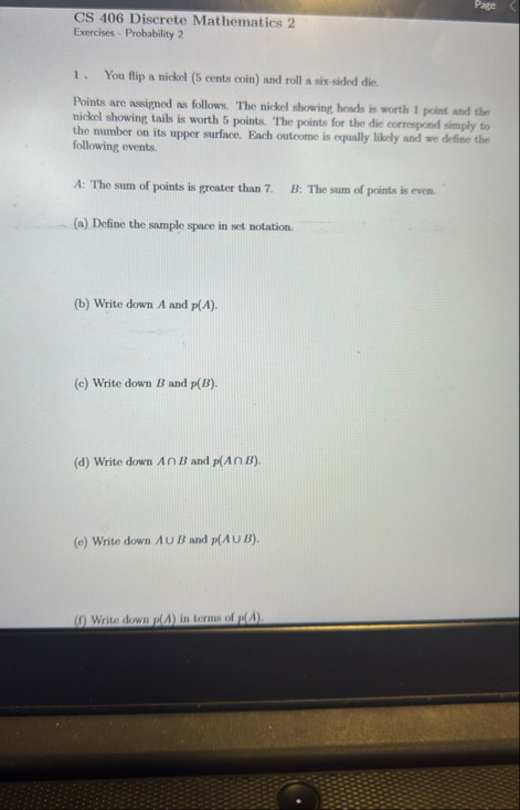 Solved CS 406 ﻿Discrete Mathematics 2Exercises - | Chegg.com