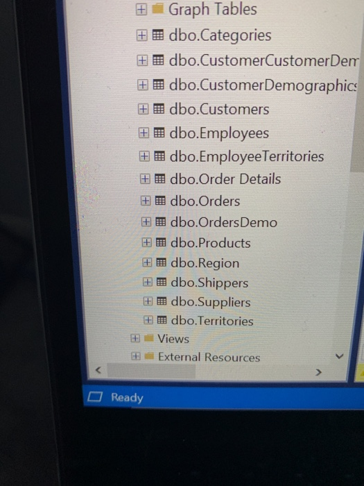 # Graph Tables E dbo.Categories + | Chegg.com