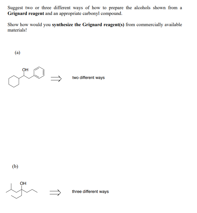 Solved Suggest two or three different ways of how to prepare | Chegg.com