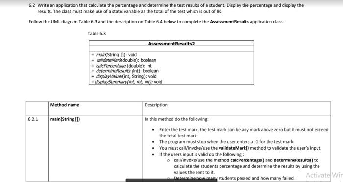 Solved Write Java code , and display output of 6.1 and 6.2 | Chegg.com