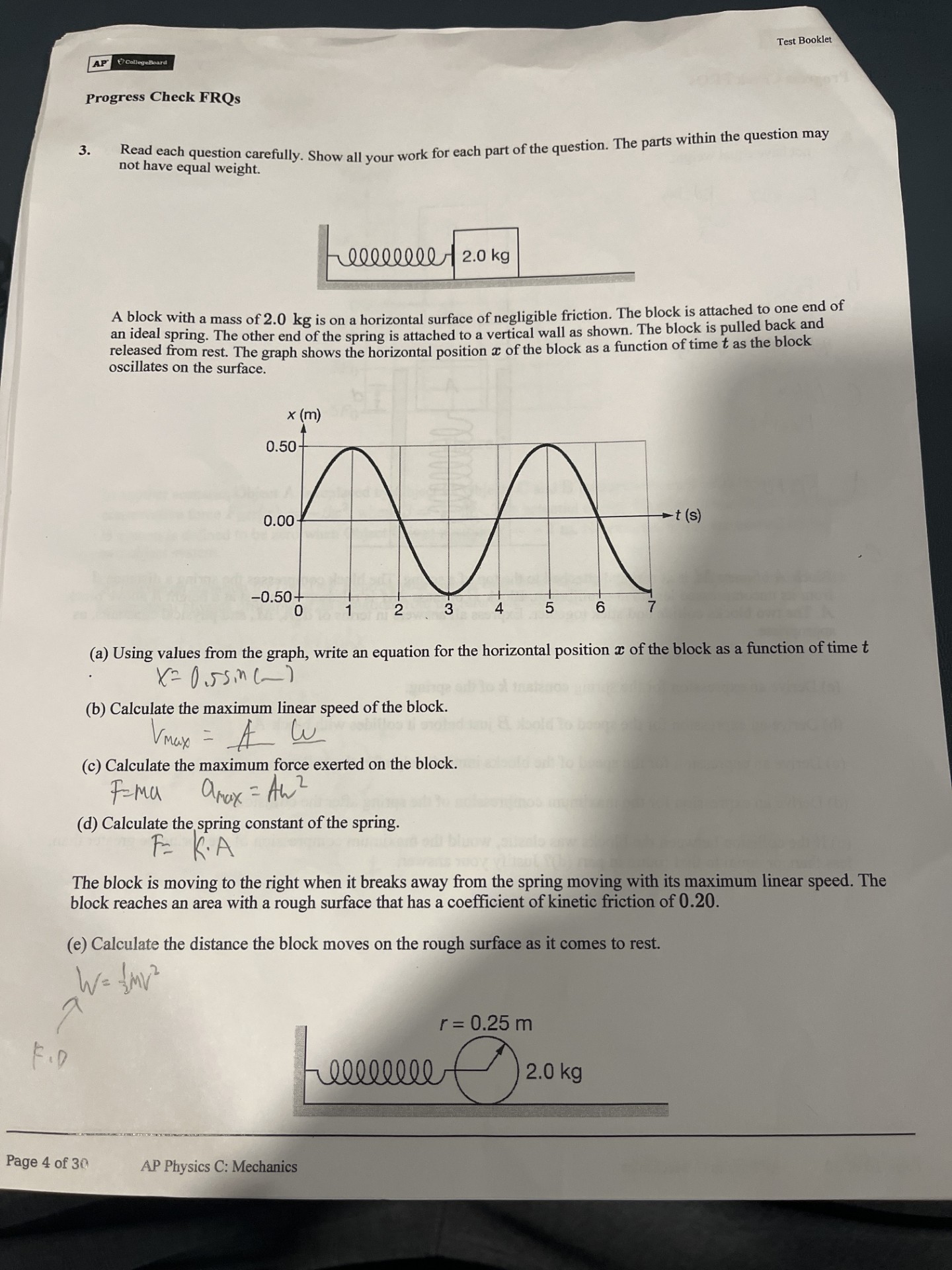 Solved Progress Check FRQsRead each question carefully. Show | Chegg.com