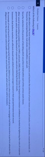 Solved 9209Multiple Choice 5 ﻿pointsWhich of the following | Chegg.com