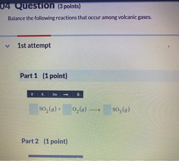 Solved 04 Question (3 points) Balance the following | Chegg.com