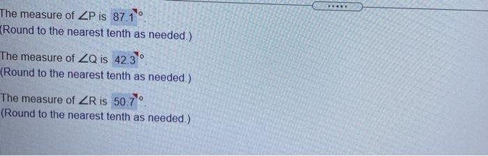 Solved for the given points P,Q,R find The approximate | Chegg.com