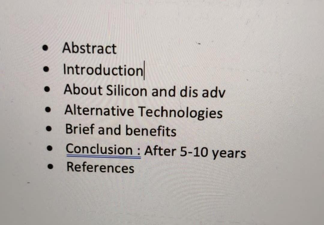 Solved Writing Assignment 1 - What Comes After Silicon? Hide | Chegg.com