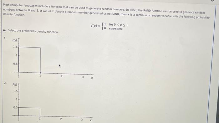 Solved Most computer languages include a function that can | Chegg.com