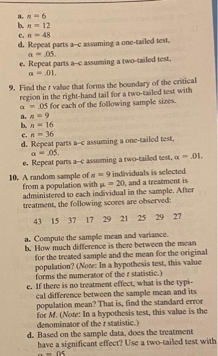 Solved 8. Find the t values that form the boundaries of the | Chegg.com