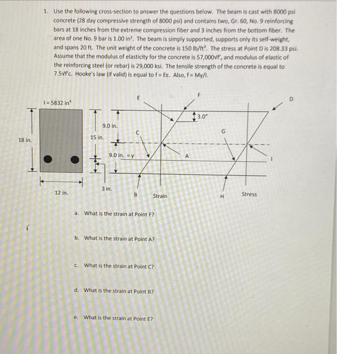 Solved 1. Use the following cross-section to answer the | Chegg.com