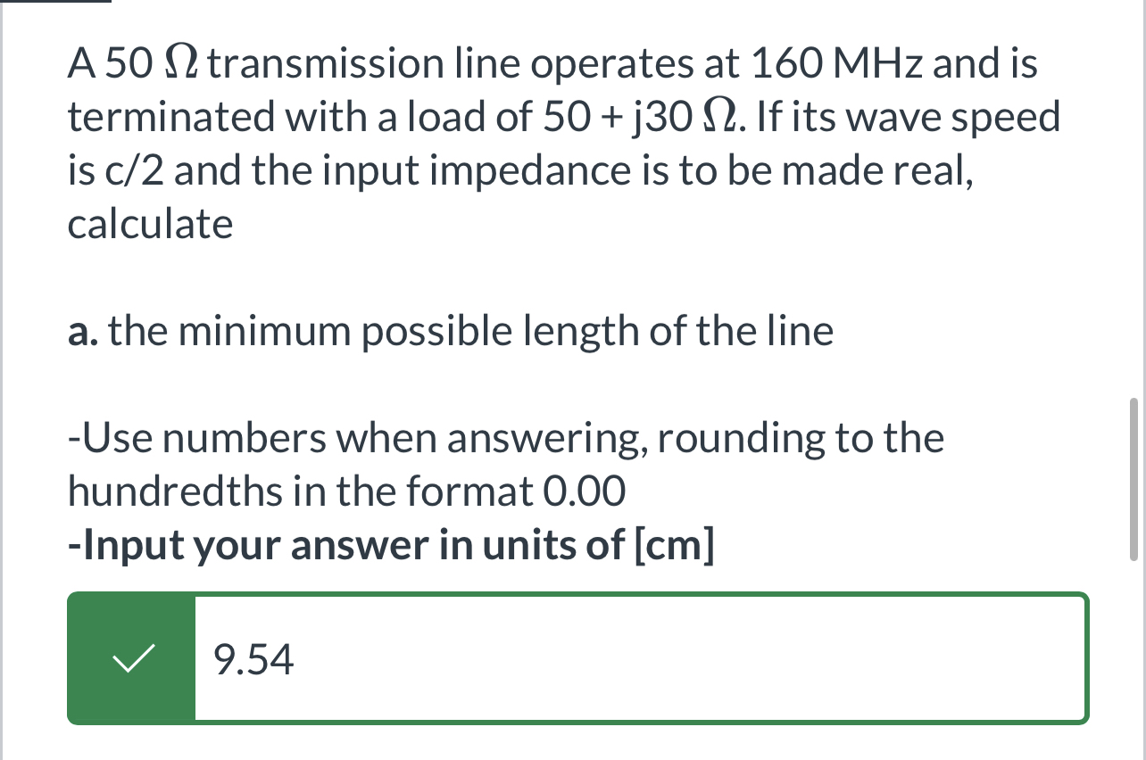 Solved Solve it without the smith chart and show step | Chegg.com