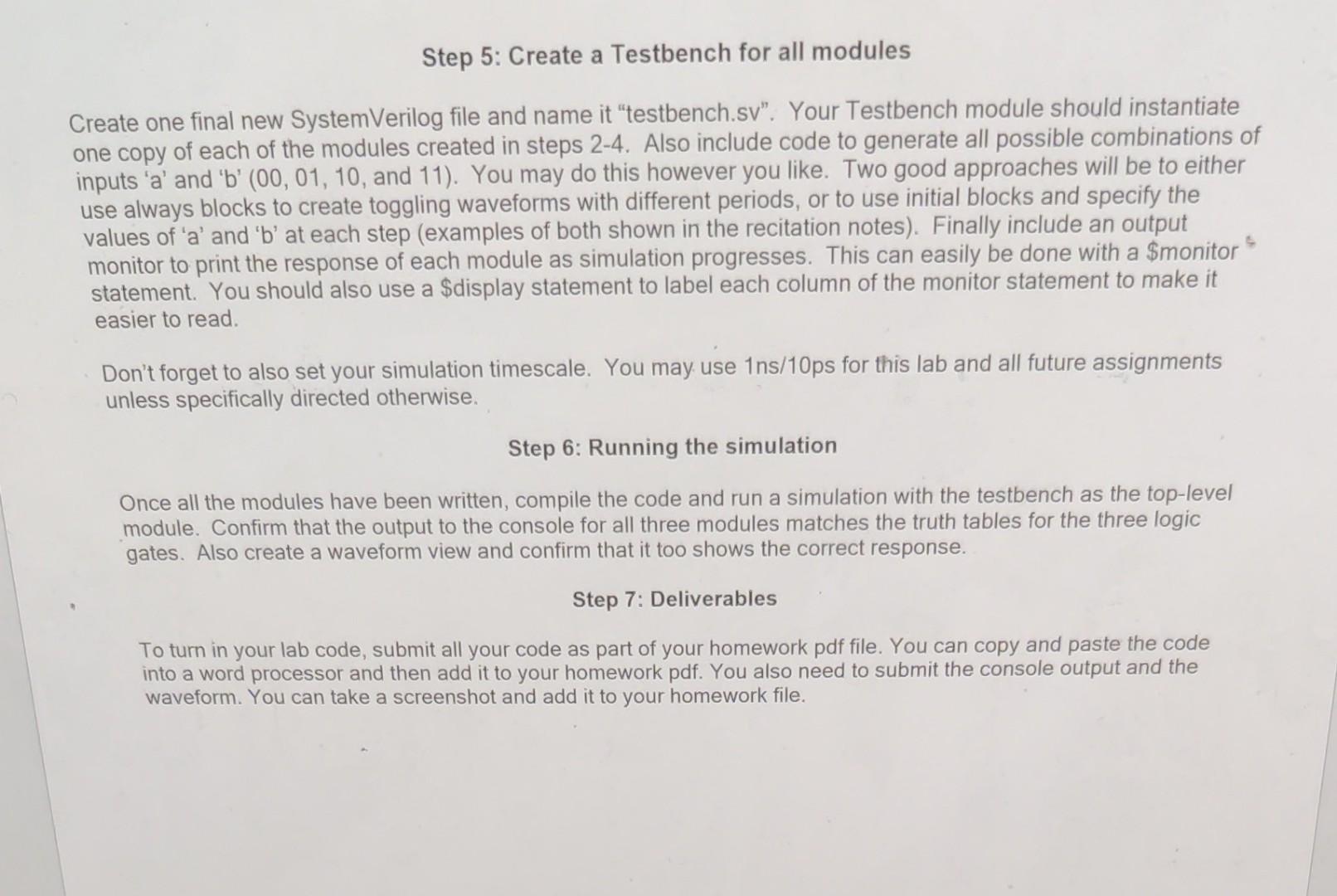 Laboratory (20 pts): Intro to Verilog In this | Chegg.com Laboratory (20 pts): Intro to Verilog In this | Chegg.com