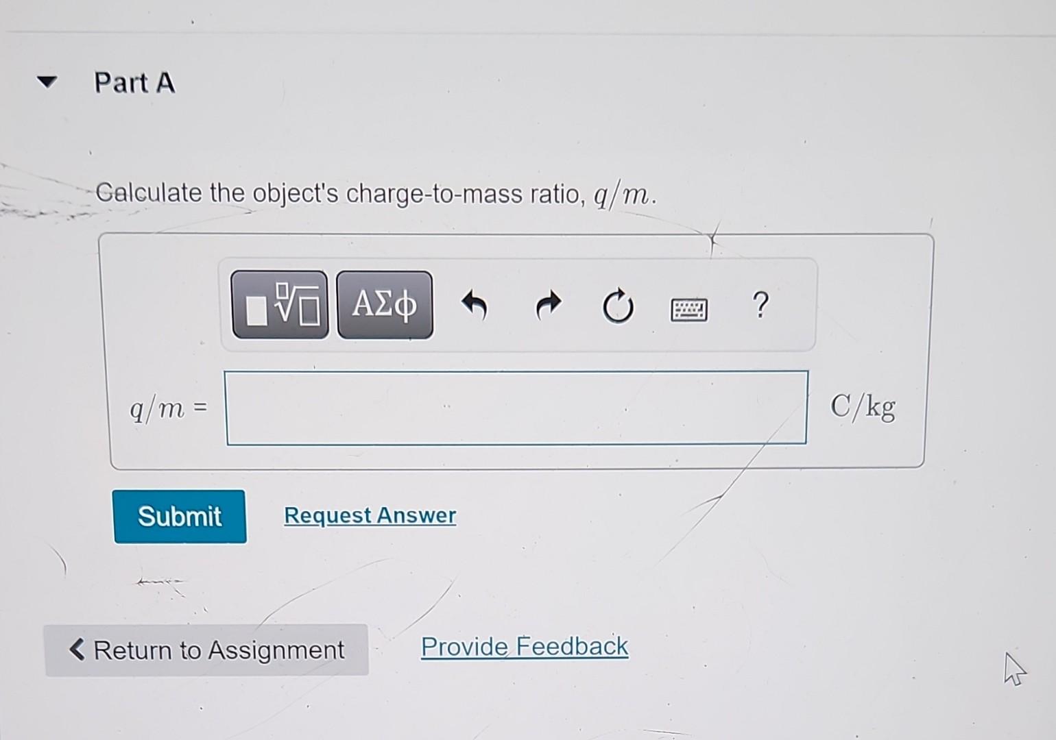 Solved A small object with mass m, charge q, and initial | Chegg.com