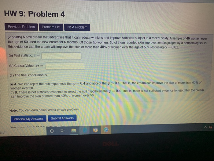 Solved HW 9: Problem 4 Previous Problem Problem List Next | Chegg.com