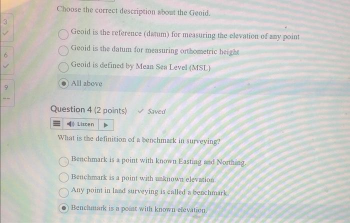 Solved Choose the correct description about the Geoid. Geoid | Chegg.com
