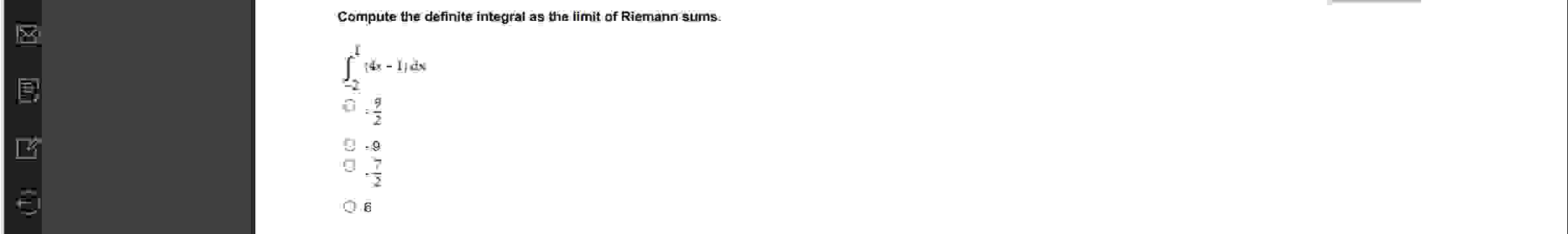Solved Compute the definite integral as the limit of Riemann | Chegg.com