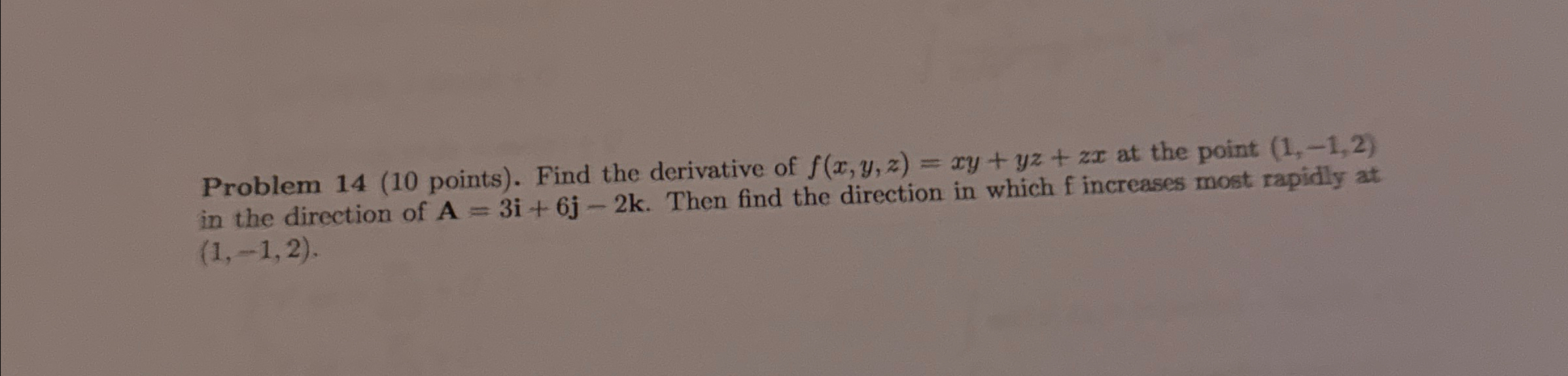 Solved Problem 14 (10 ﻿points). ﻿Find the derivative of | Chegg.com