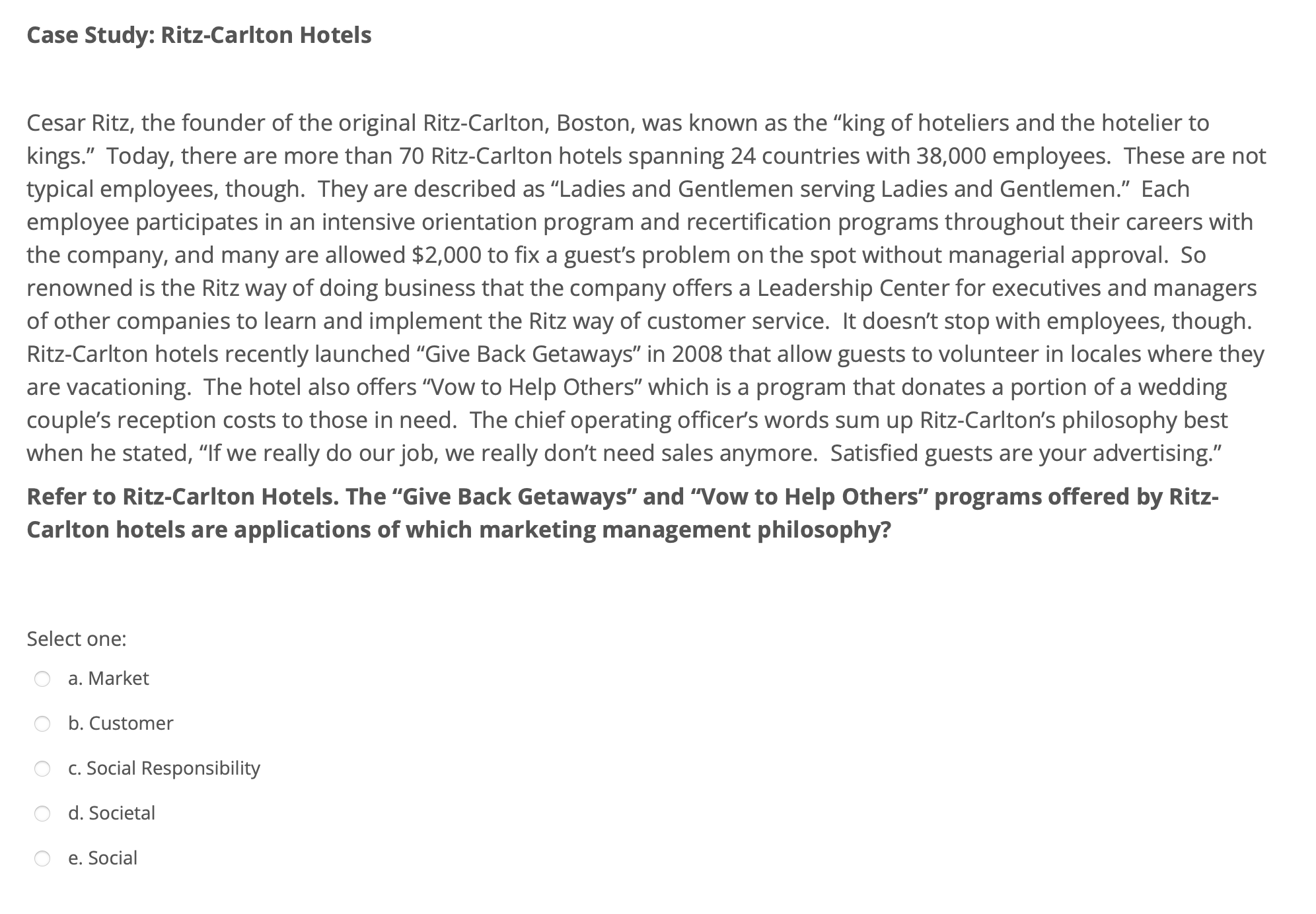 Solved Case Study: Ritz-Carlton HotelsCesar Ritz, the | Chegg.com
