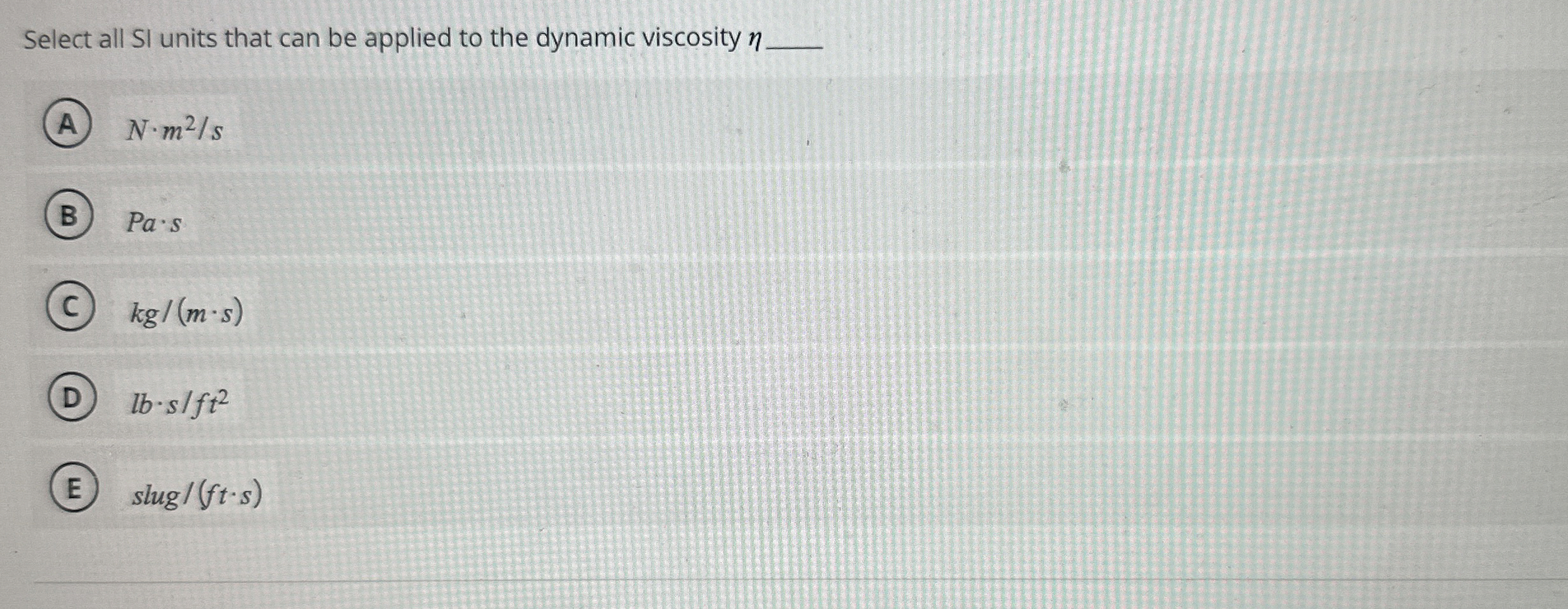 Solved Select all SI units that can be applied to the | Chegg.com
