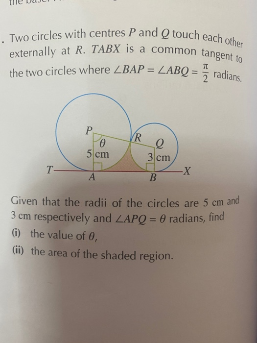 Solved Two circles with centres P and Q touch each other | Chegg.com
