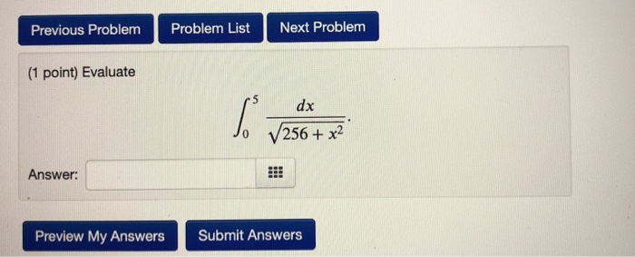 Solved Previous Problem Problem List Next Problem (1 point) | Chegg.com