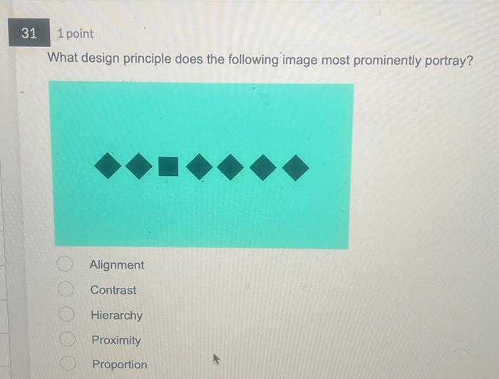 What design principle does the following image most | Chegg.com