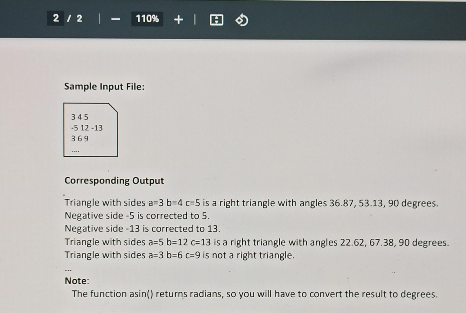 Solved Sample Input File: \begin{tabular}{|l|} \hline 345 \\ | Chegg.com