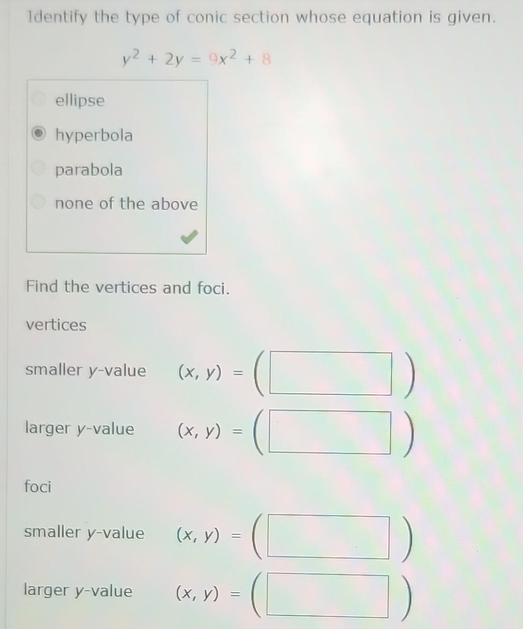 Solved Find the vertex, focus, and directrix of the | Chegg.com