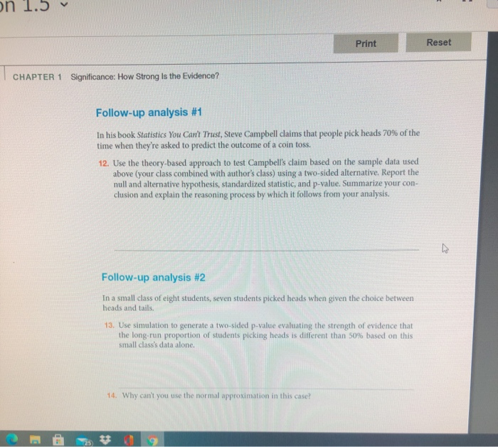Exploration 1.5: Calling Heads or Tails Supplementary | Chegg.com