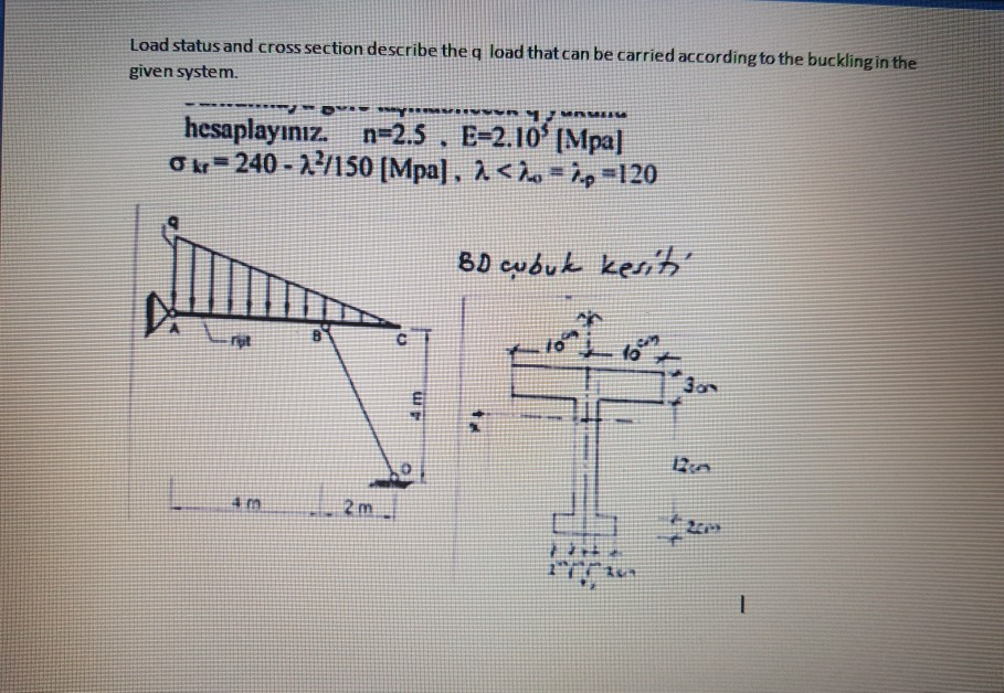 Load status and cross section describe the q load | Chegg.com