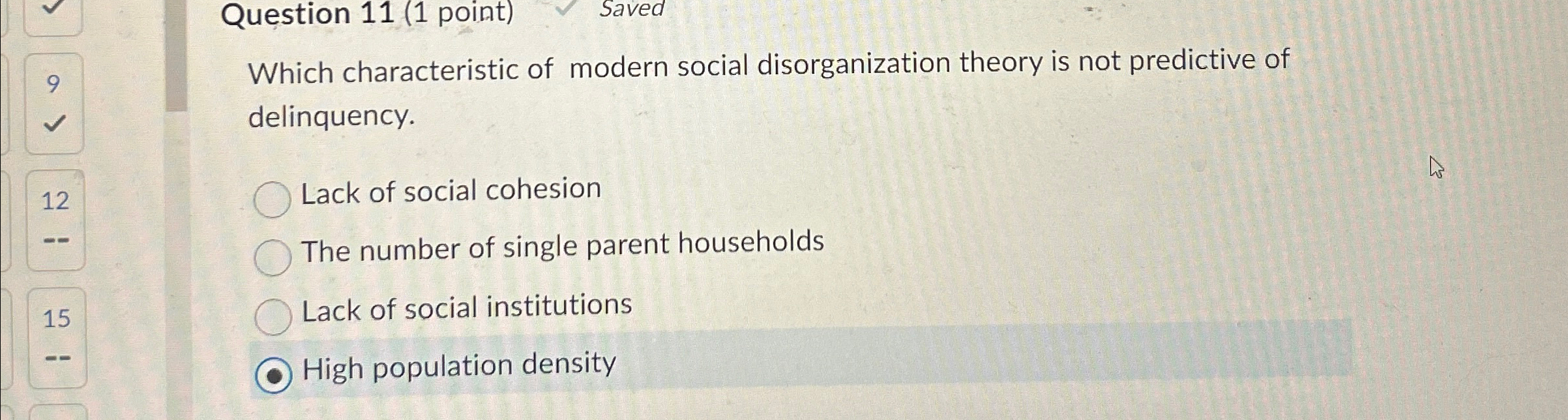 Question 11 (1 ﻿point)SavedWhich characteristic of | Chegg.com