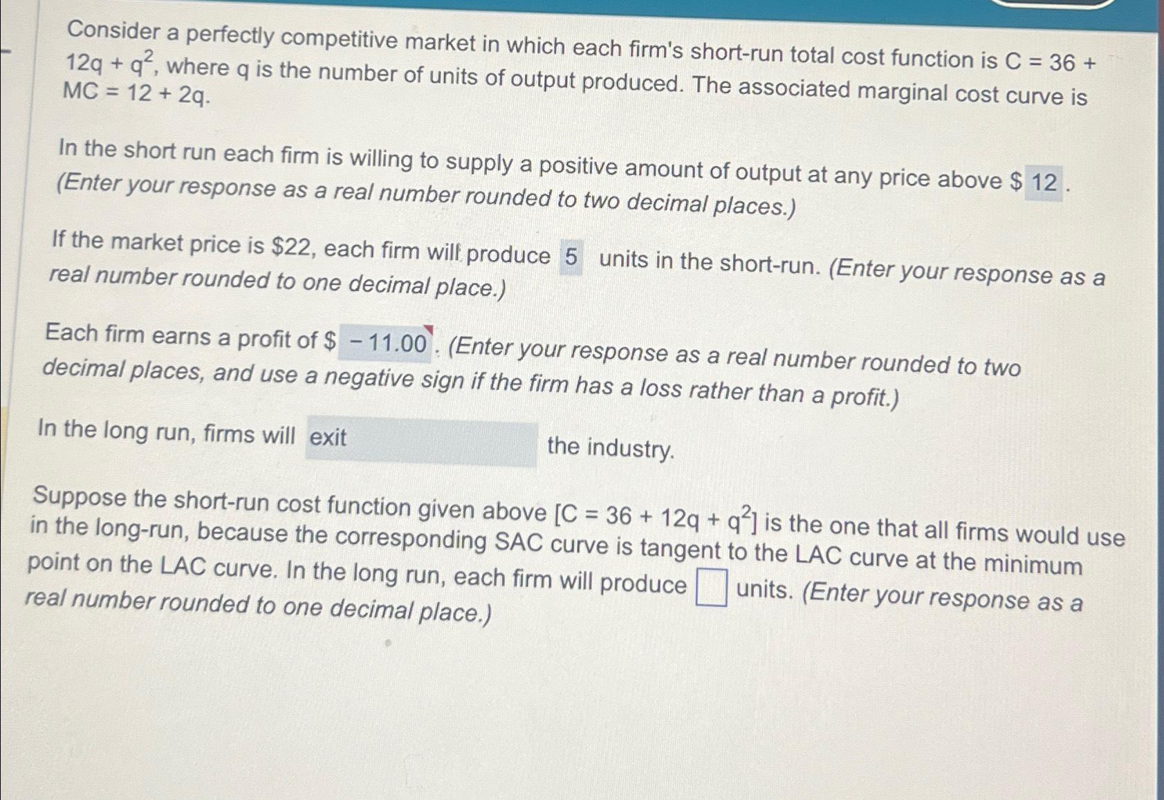 Solved Consider a perfectly competitive market in which each | Chegg.com