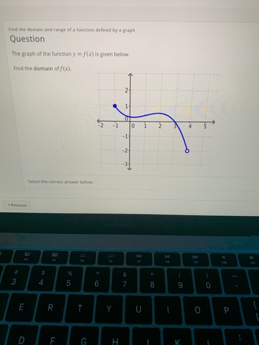 Solved Find the domain and range of a function defined by a | Chegg.com