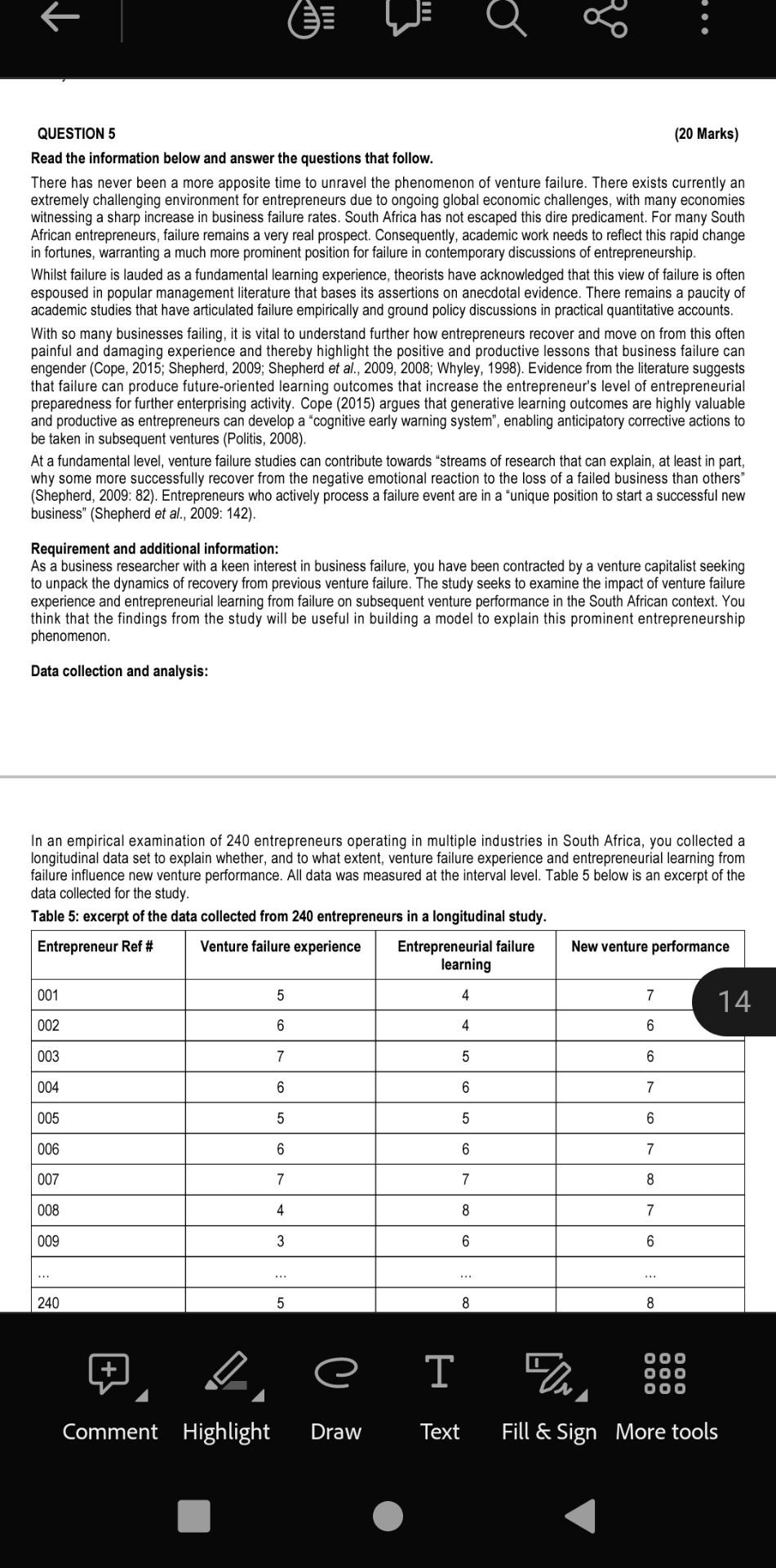 Solved QUESTION 5 (20 Marks) Read the information below and | Chegg.com