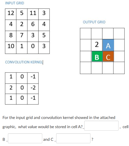 Solved Input Gridconvolution Kernelfor The Input Grid And 3682