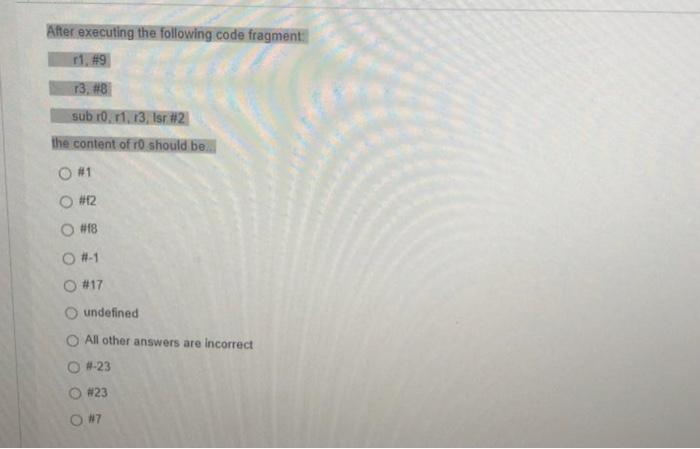 Solved After executing the following code fragment 11.9 13. | Chegg.com