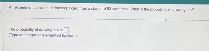 Solved An experiment consists of drawing 1 card from a | Chegg.com