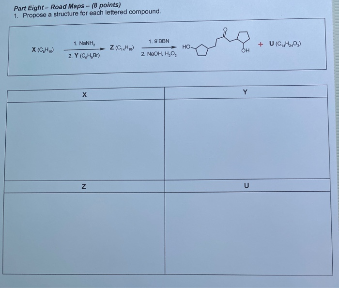 Solved Part Eight - Road Maps - (8 points) 1. Propose a | Chegg.com