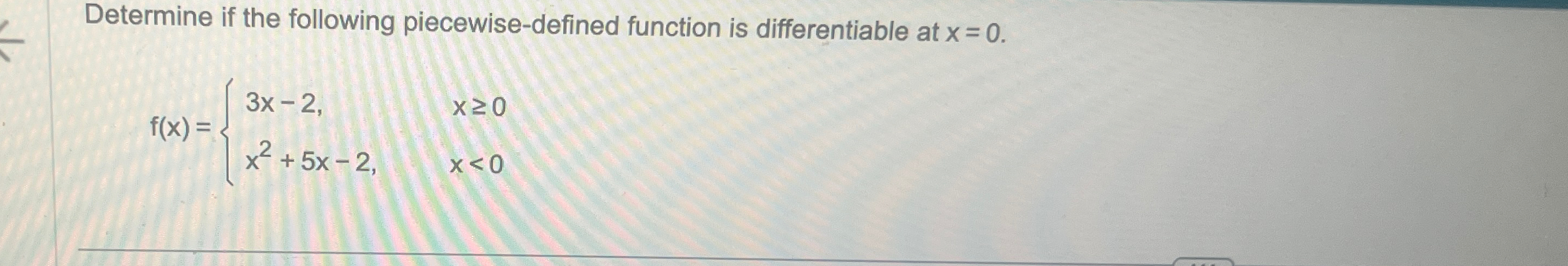Solved Determine If The Following Piecewise Defined Function