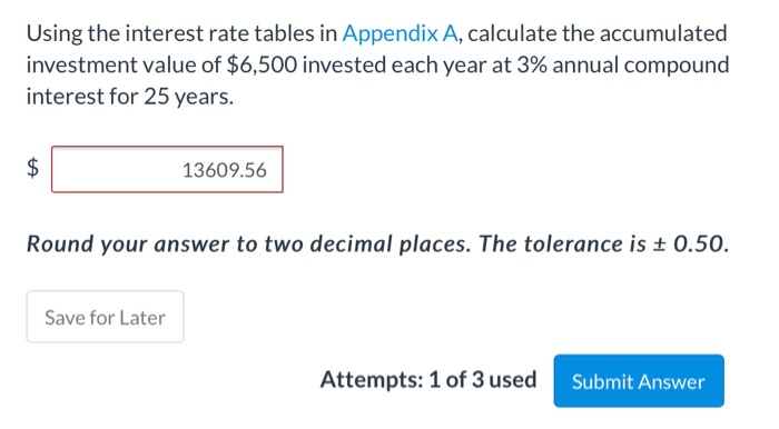 Solved Using the interest rate tables in Appendix A, | Chegg.com