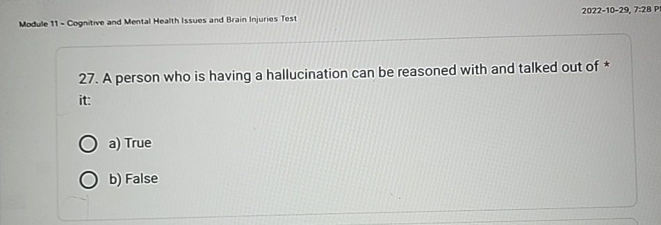 Solved Module 11 - ﻿Cognitive and Mental Health Issues and | Chegg.com