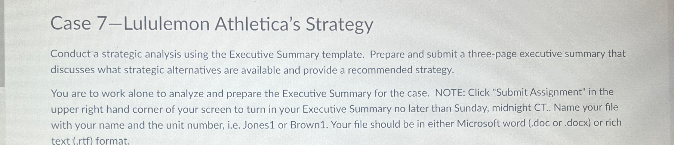 Solved Case 7-Lululemon Athletica's StrategyConduct a | Chegg.com