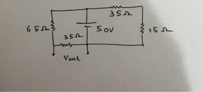 Solved Find Vout using voltage divder formula | Chegg.com