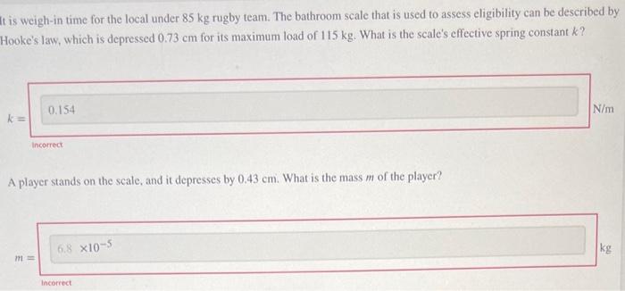 Solved t is weigh-in time for the local under 85 kg rugby | Chegg.com