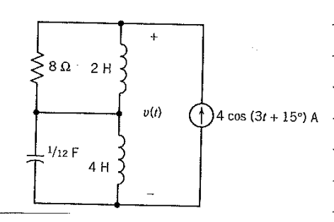 Solved For the given circuit determine the voltage across | Chegg.com