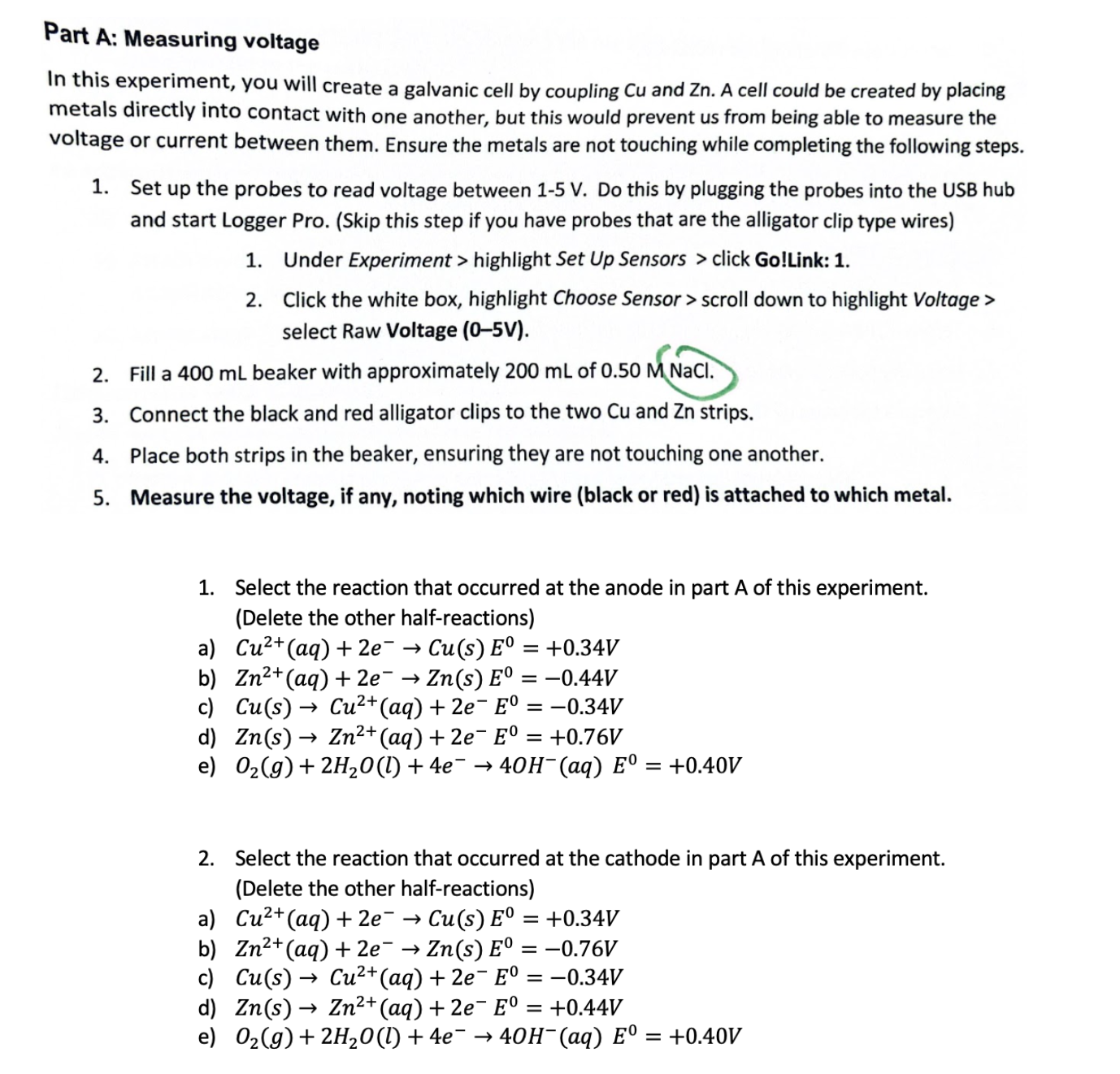 Solved Part A: Measuring voltageIn this experiment, you will | Chegg.com