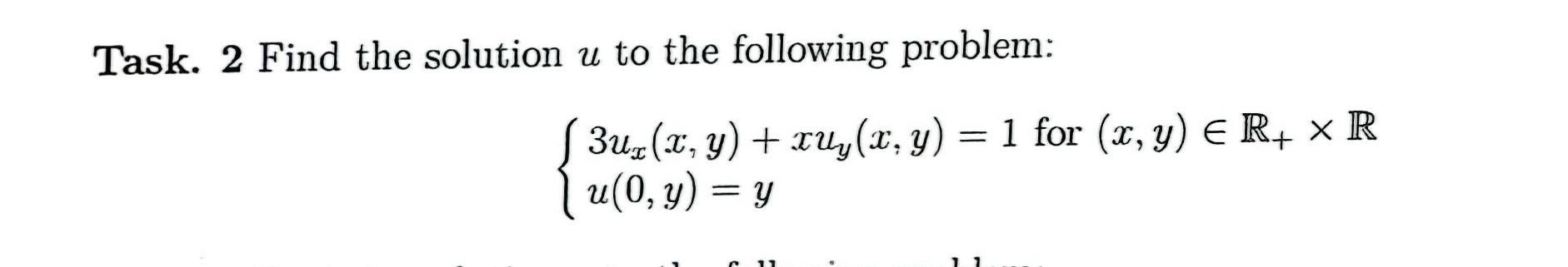 Solved Task. 2 ﻿Find the solution u ﻿to the following | Chegg.com