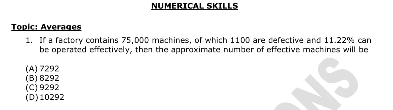 Solved NUMERICAL SKILLSTopic: AveragesIf a factory contains | Chegg.com