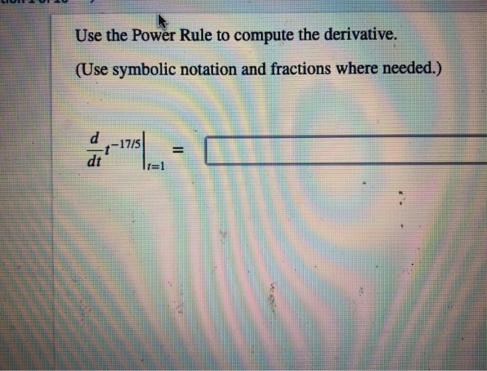 Solved Use the Power Rule to compute the derivative. (Use | Chegg.com