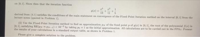 Solved 2. (Fixed-Point Iteration). Consider the problem of | Chegg.com